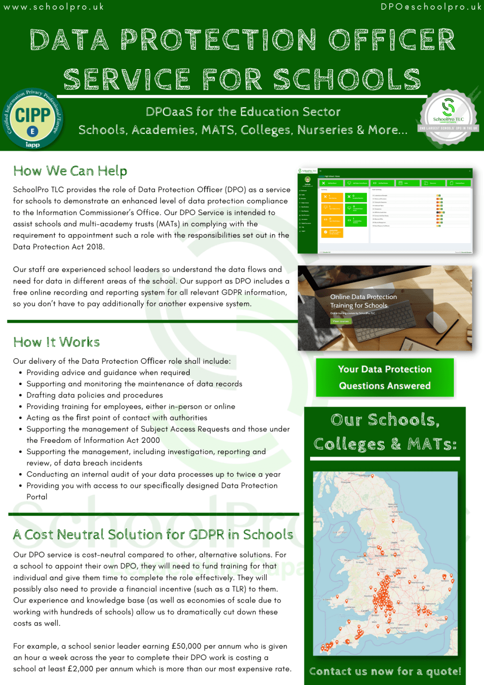 UK GDPR in Schools | Data Protection Services For Schools