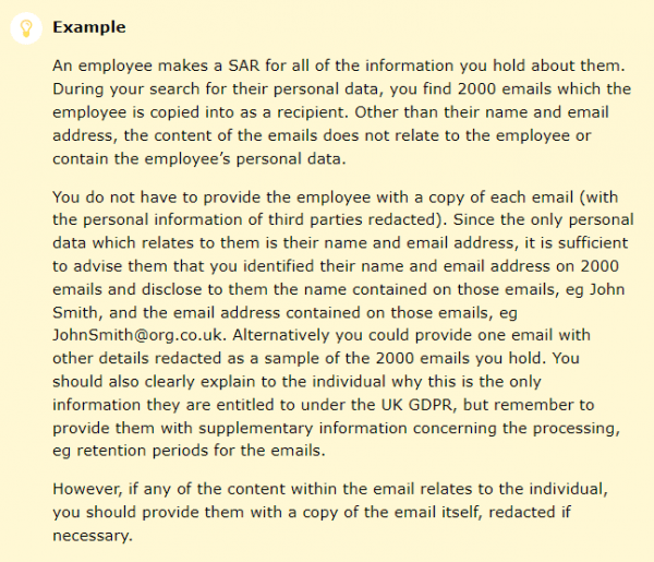 SAR Email Example - SchoolPro TLC